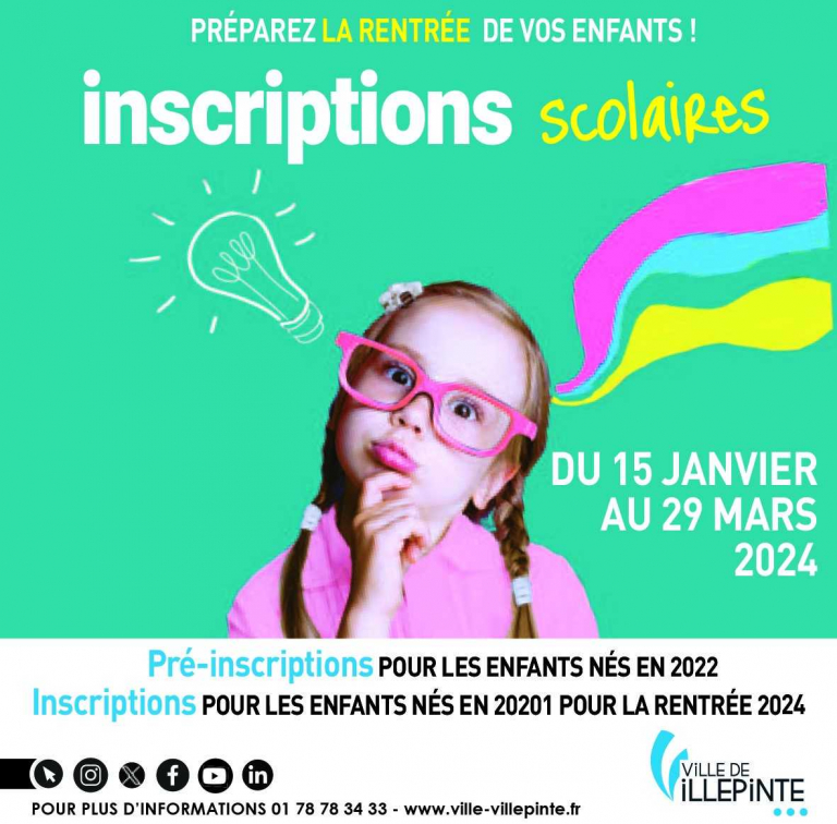 Les inscriptions scolaires - Ville de Villepinte