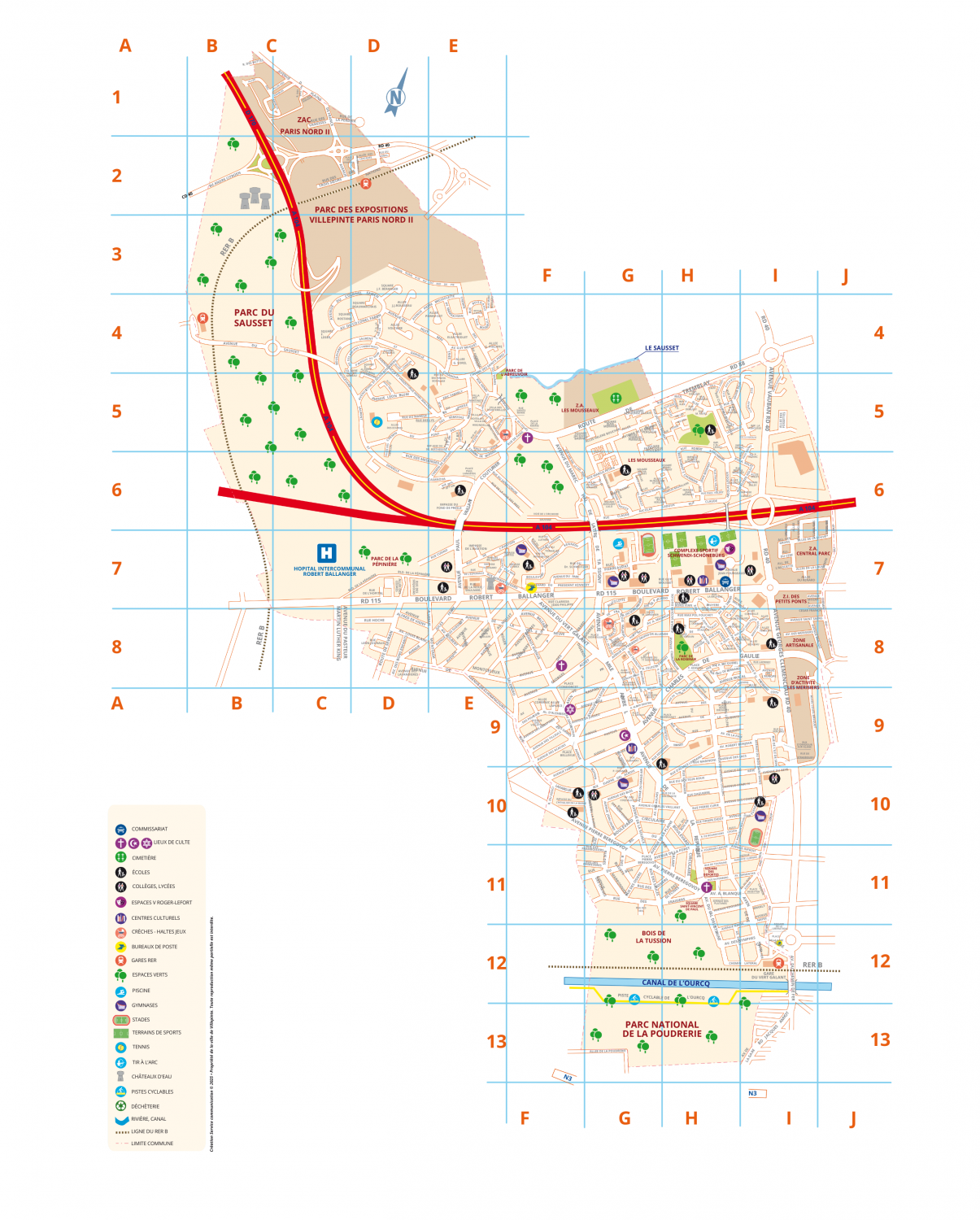Le plan de la ville - Ville de Villepinte